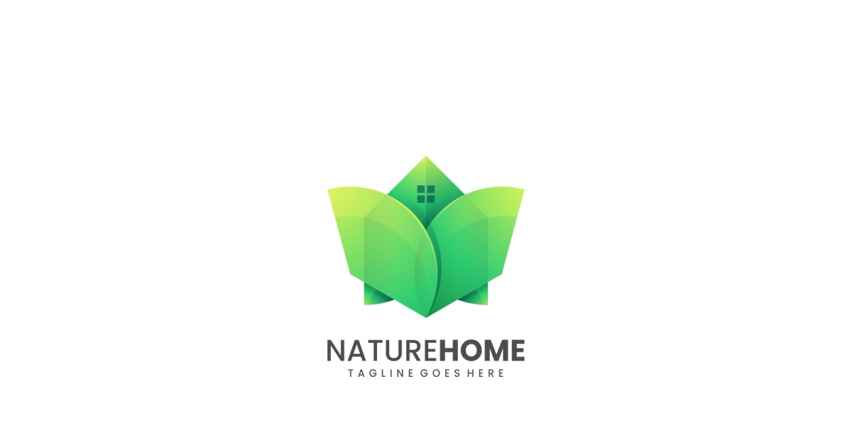Nature Home Gradient Logo Style #276453 - TemplateMonster