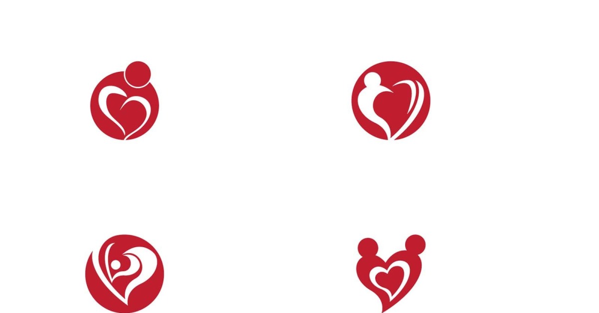 Love Heart Red Logo And Symbol 22 #276502 - TemplateMonster