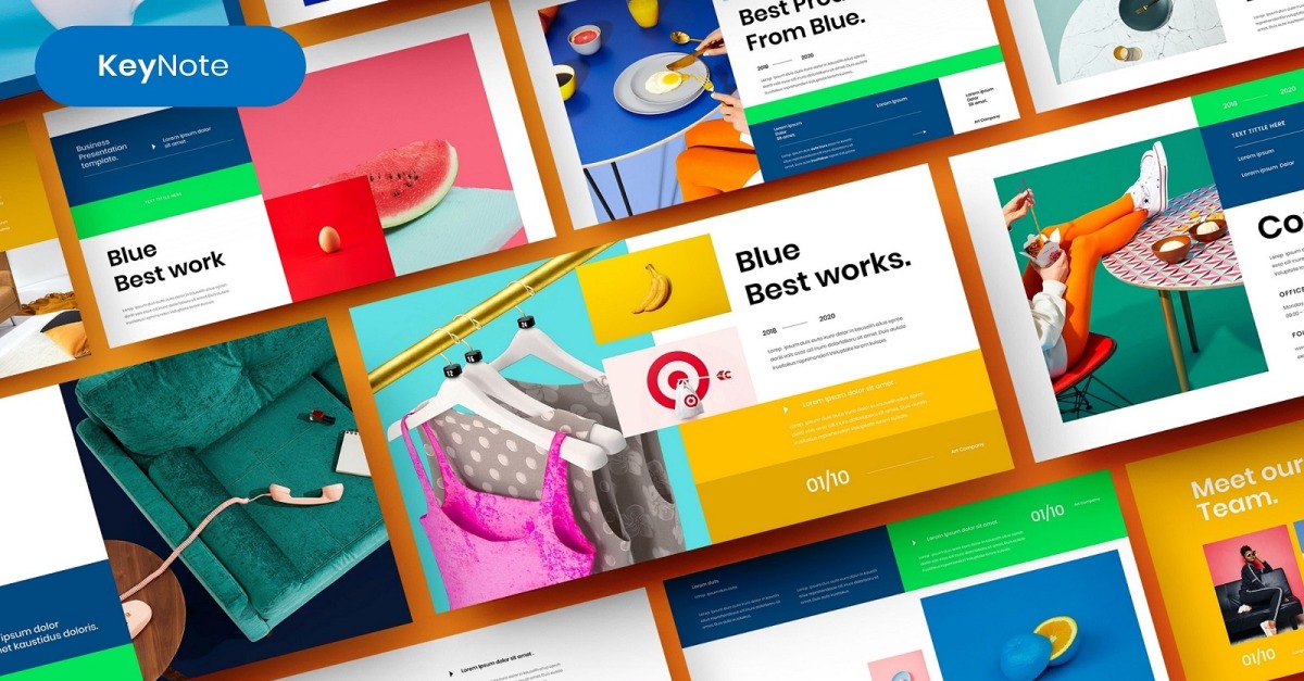 Blue – Business Keynote Template #276922 - TemplateMonster