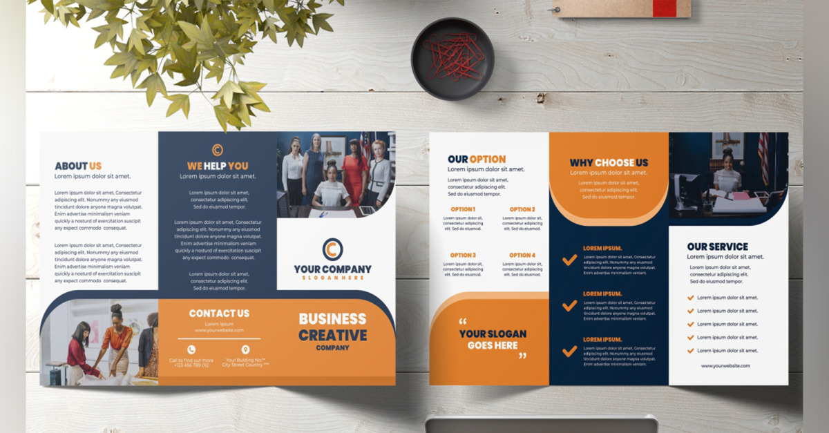 Business Creative Tri-Fold Brochure #277075 - TemplateMonster