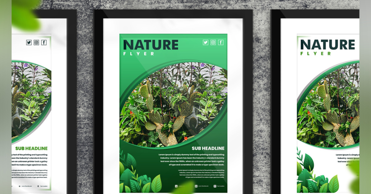 Nature Flyer Design Template #277057 - TemplateMonster