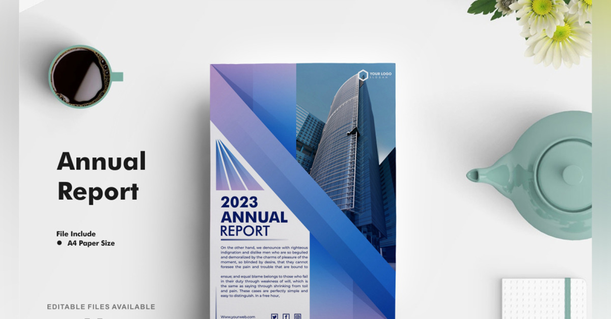 Modèle de Flyer de rapport annuel #277106 - TemplateMonster