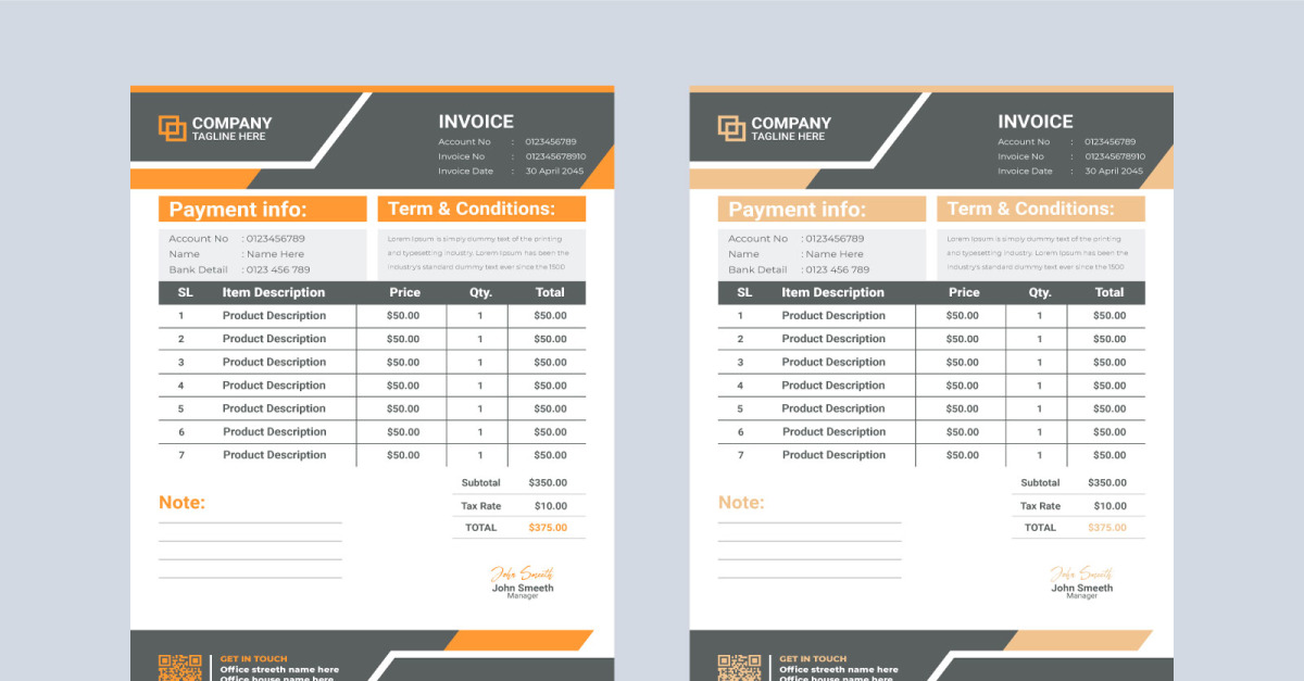 Product price receipt and invoice vector - TemplateMonster