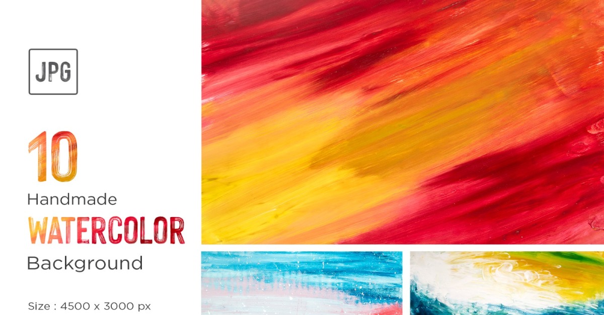 Water color Splotches Background Set - TemplateMonster