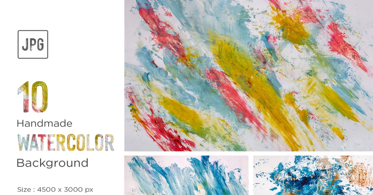 Watercolor Background Splotches and Blush Set