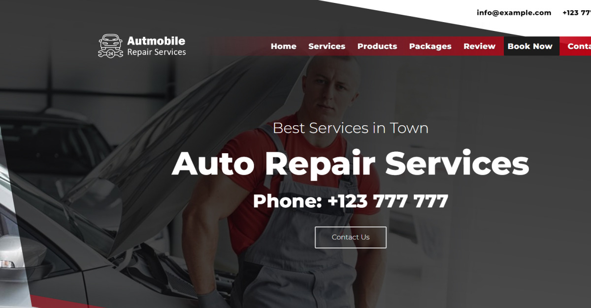 Automobile - Auto Detailing Bootstrap Landing Page Template