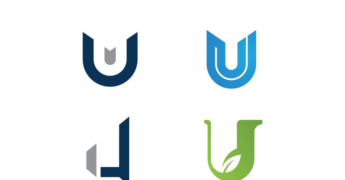 Letter U logo template. Vector illustration. V7