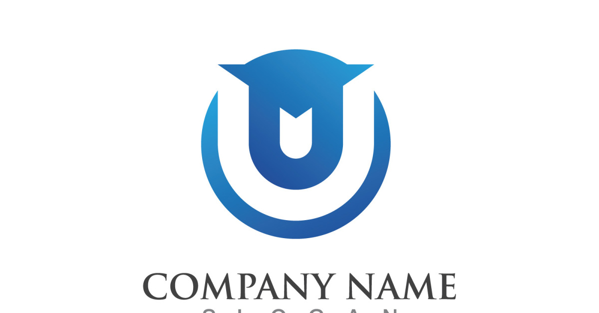 Letter U logo template. Vector illustration. V8