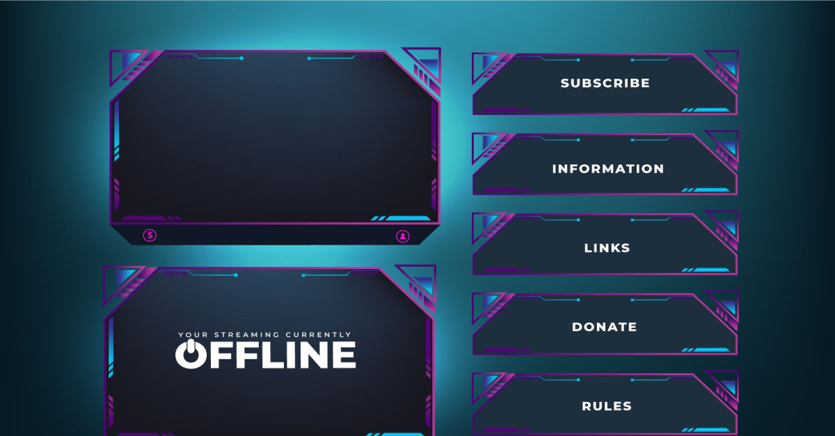 Digital streaming overlay template #277392 - TemplateMonster