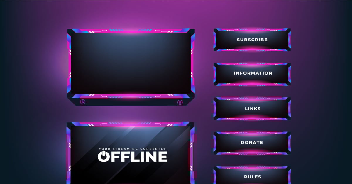 Girly screen overlay vector for gamers - TemplateMonster