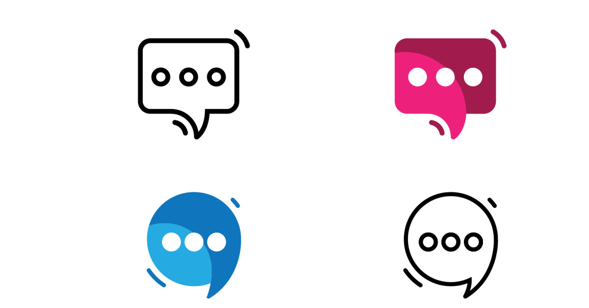 Bubble Chat template. Vector illustration. V15