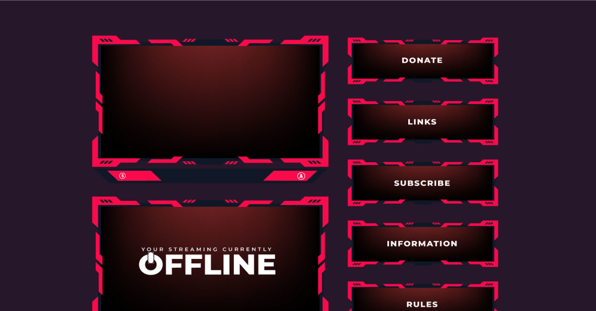 Live red color screen border design #277433 - TemplateMonster