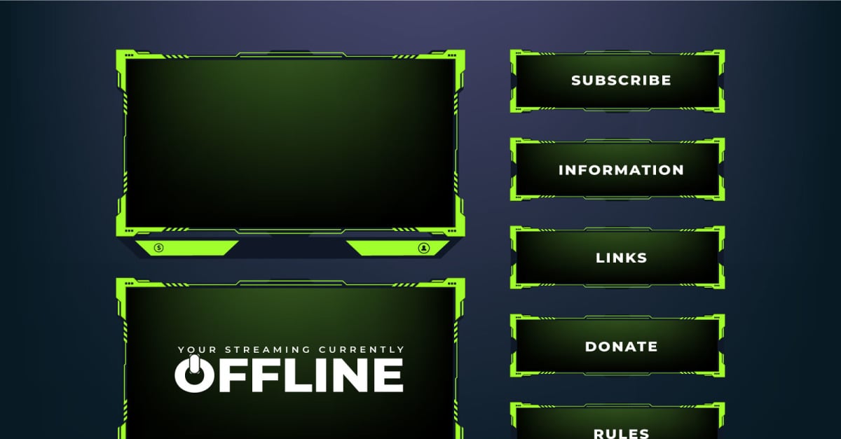 Live streaming screen interface vector - TemplateMonster