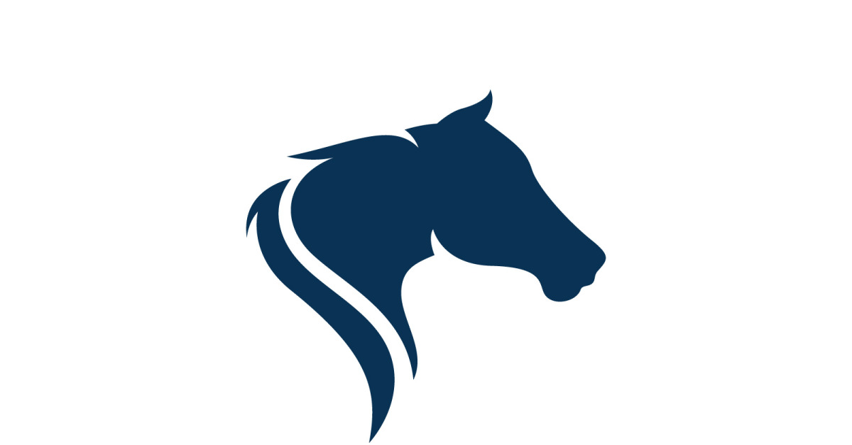 Modèle de logo de cheval. Illustration vectorielle. V6