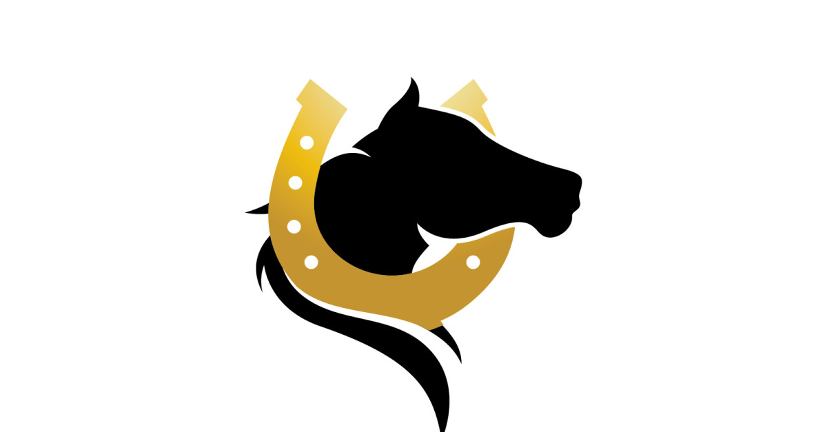 Modèle de logo de cheval. Illustration vectorielle. V8