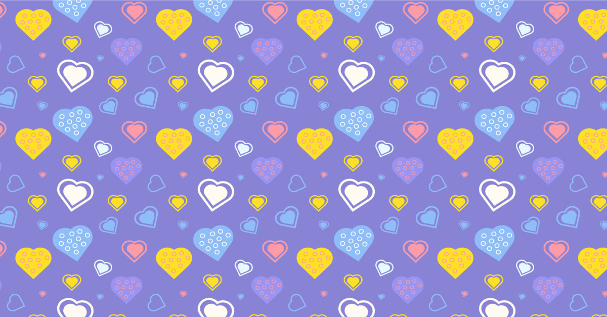 Seamless love pattern background vector - TemplateMonster