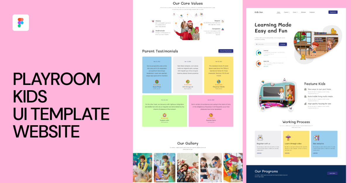 Playroom Kids UI Template Website #277574 - TemplateMonster