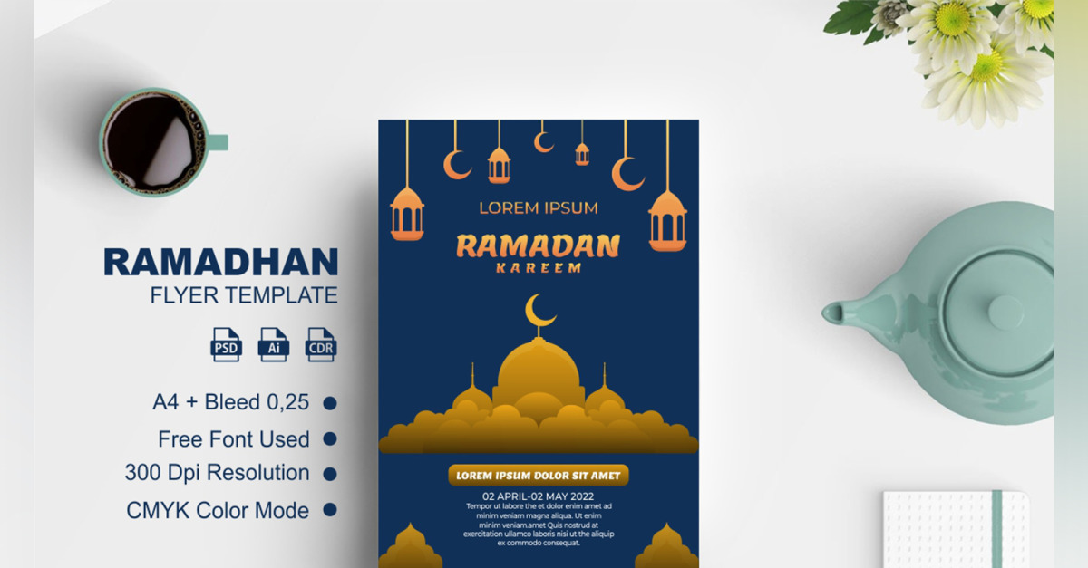 Modèle de conception de flyer du ramadan - TemplateMonster