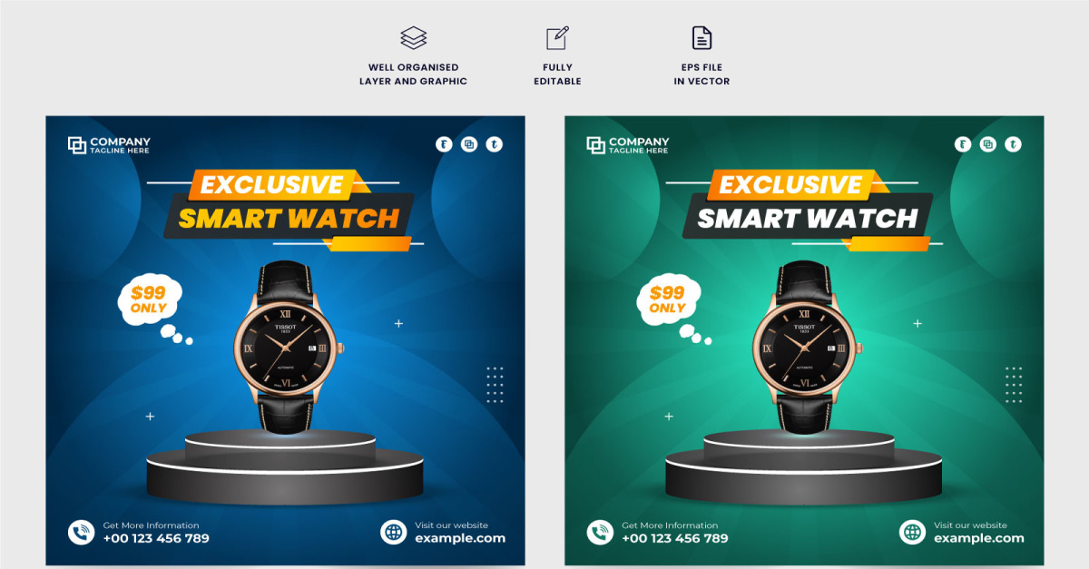 Product sale social media post vector - TemplateMonster