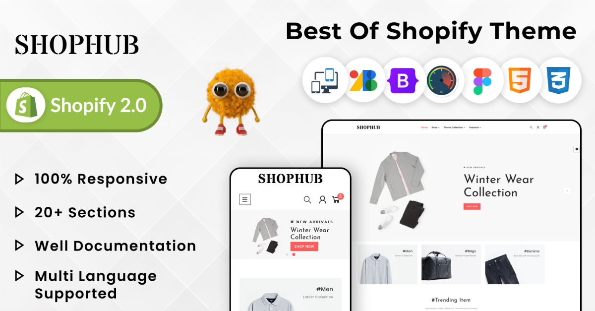 SHOPHUB Mega Fashion Super Store Premium Sensible Shopify 2.0 Tema