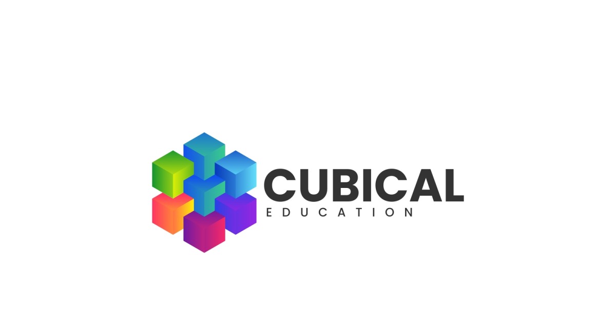 Logo colorido degradado cúbico #278538 - TemplateMonster