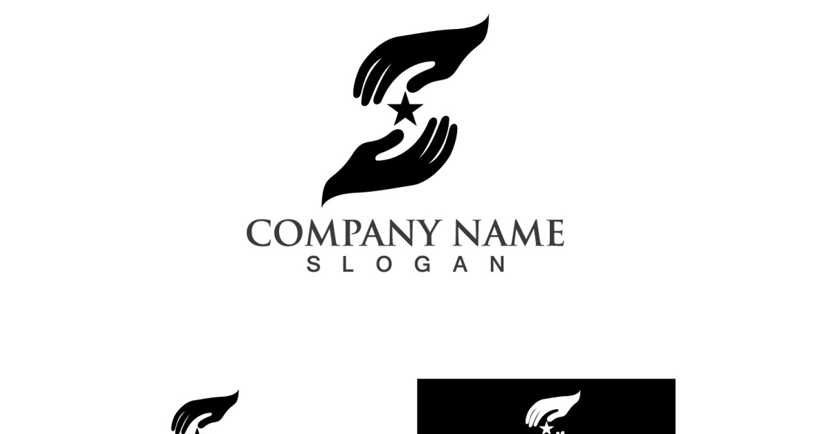 Main Espoir Logo Et Symbole Vecteur De Soins V1
