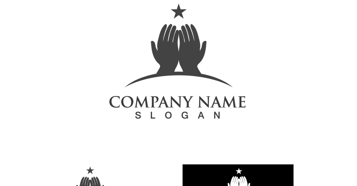 Main Espoir Logo Et Symbole Vecteur De Soins V3