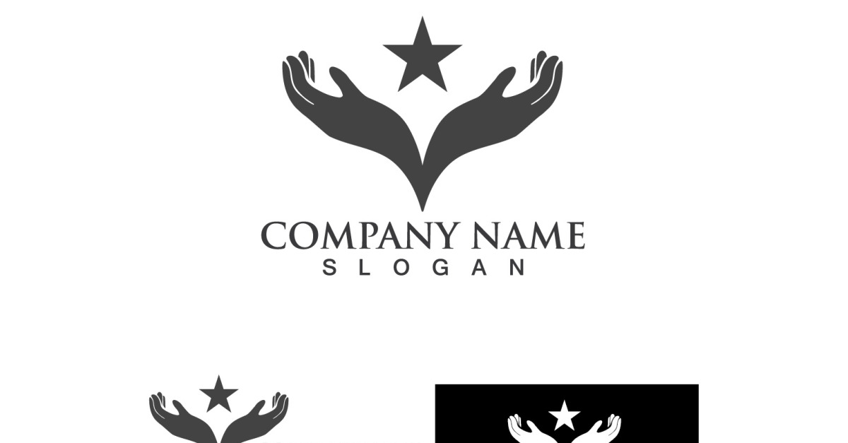 Main Espoir Logo Et Symbole Vecteur De Soins V5
