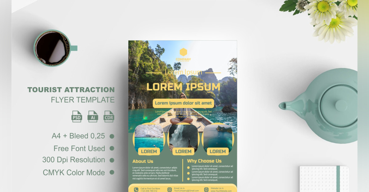 Tourism Flyer Design Template #278556 - TemplateMonster