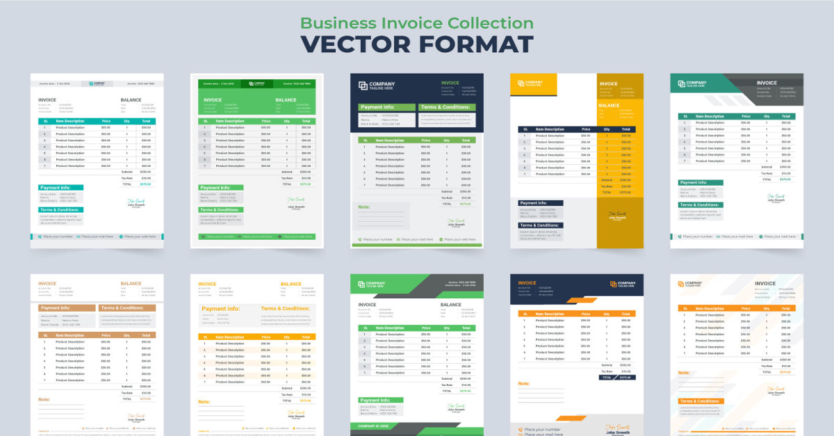Comprobante comercial y recibo de efectivo - TemplateMonster