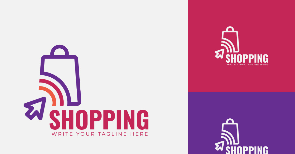 Modèle de conception de logo d'achat en ligne pour le Web ou l ...