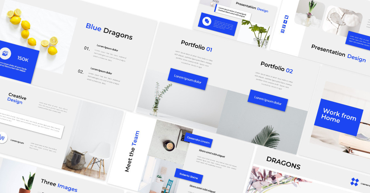 Dragons Business Google Slides-Vorlage - TemplateMonster