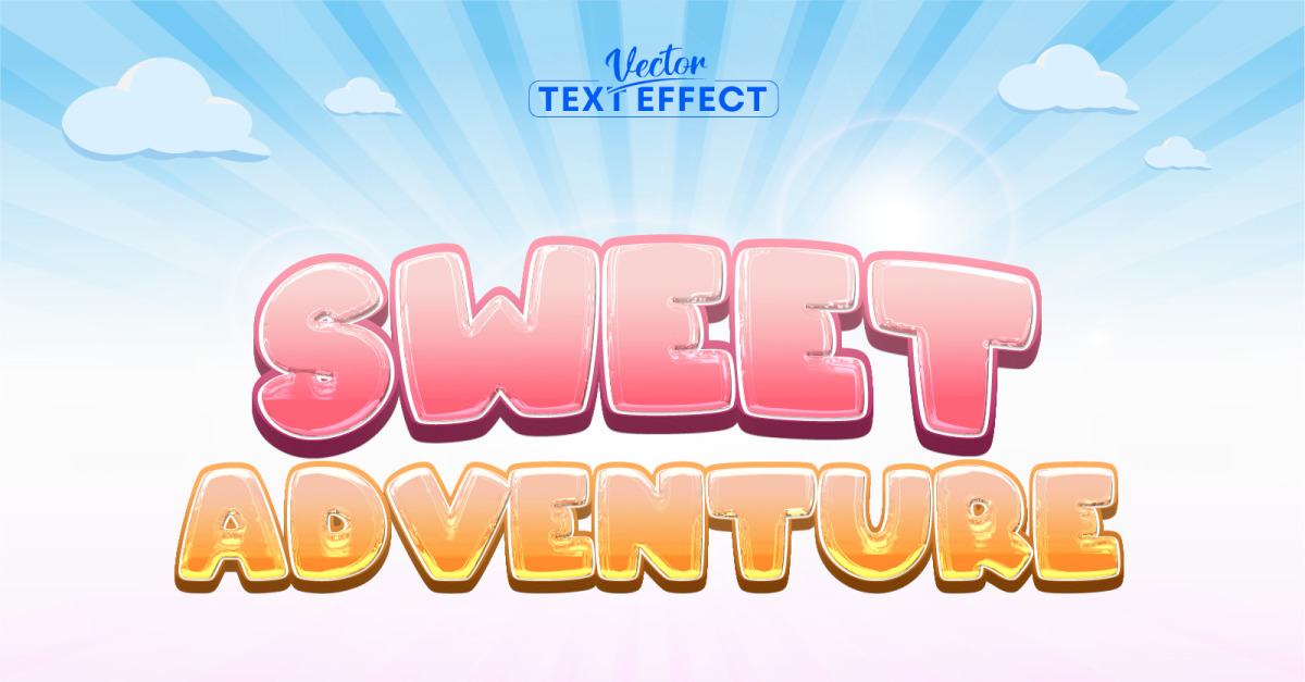 Sweet Adventure - Editable Text Effect, Game Cartoon Text Style ...