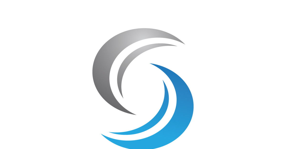 S harfi logo şablonu. Vektör çizim. V8 - TemplateMonster