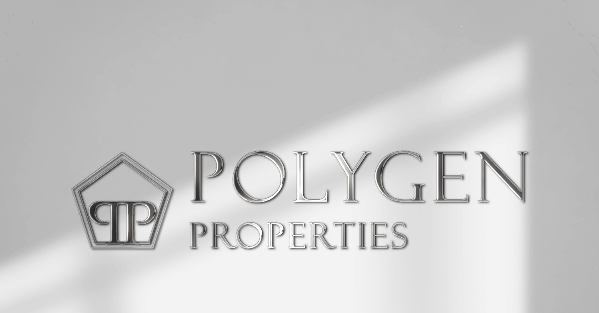 Logotipo inmobiliario de Polygen Properties - TemplateMonster