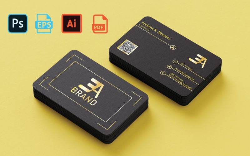 Creative Gold Business Card - Business Card - TemplateMonster
