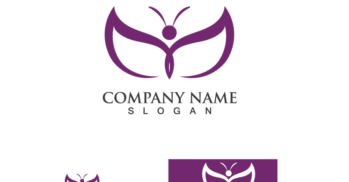 Butterfly Wing Logo And Symbol Vector Template Design V42