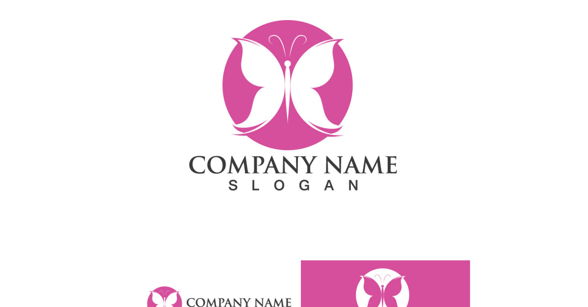 Butterfly Wing Logo And Symbol Vector Template Design V45