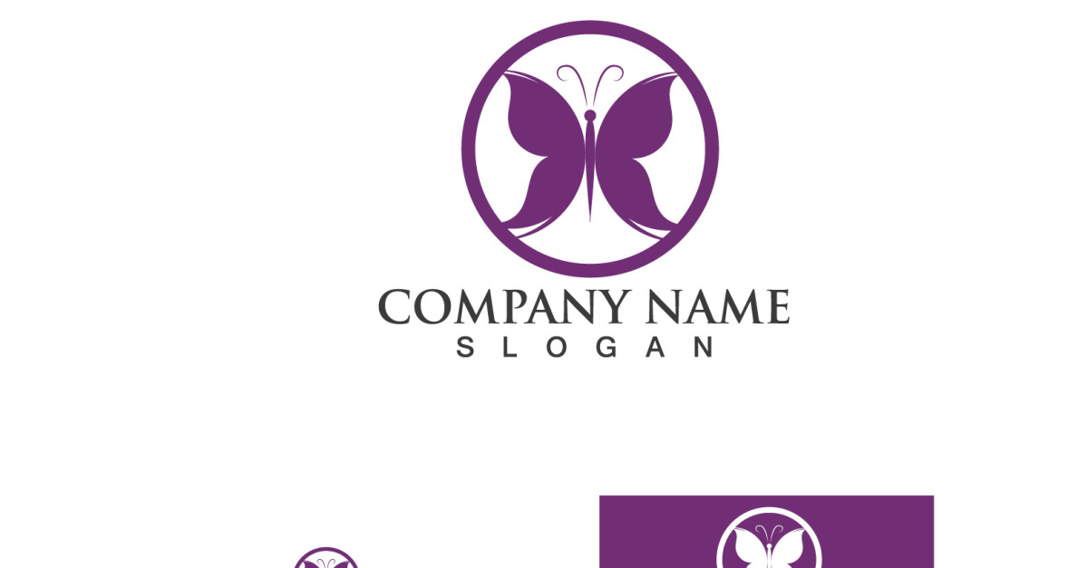 Butterfly Wing Logo And Symbol Vector Template Design V47
