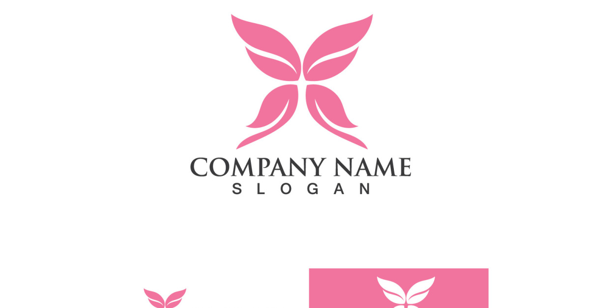 Butterfly Wing Logo And Symbol Vector Template Design V49