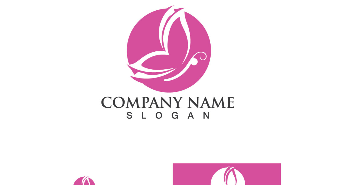 Butterfly Wing Logo And Symbol Vector Template Design V55
