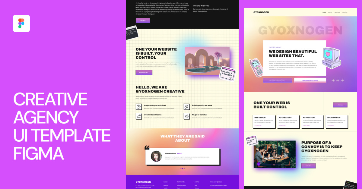 Creative Agency UI Template Figma #279679 - TemplateMonster