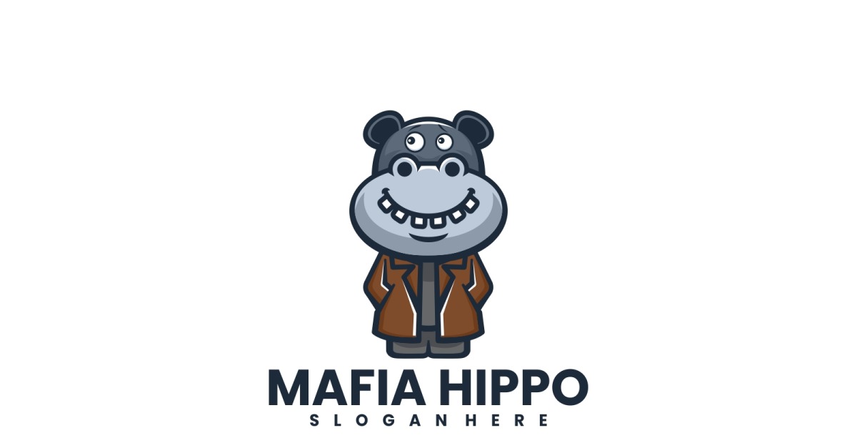 Mafya Hippo Karikatür Logo Tarzı #279673 - TemplateMonster