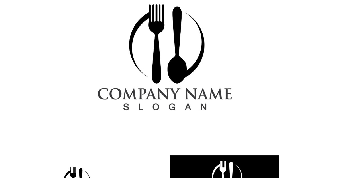 勺子和叉子标志和符号矢量 V #279641 - TemplateMonster