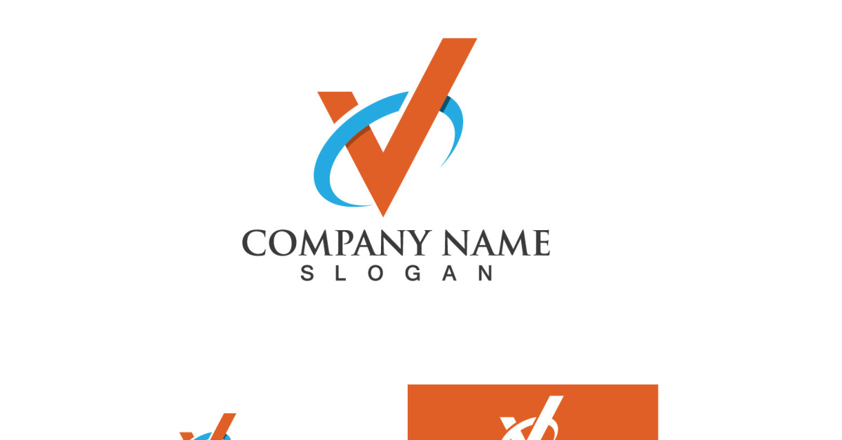 V Logo And SYmbol Vector Template Design V9