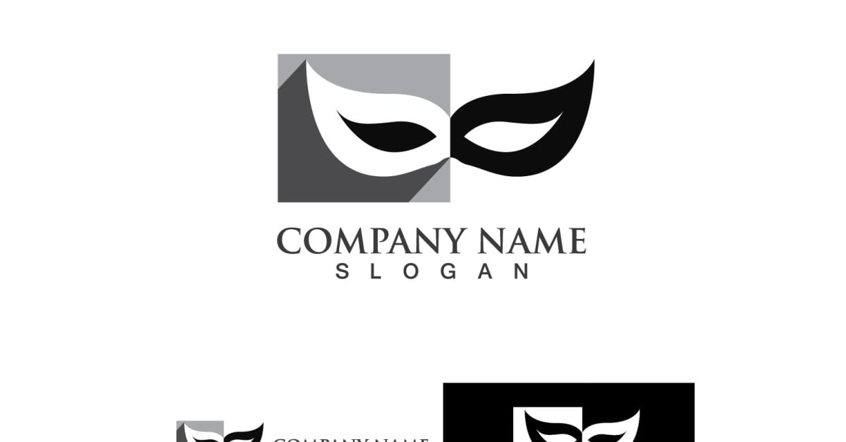 Mask Logo And Symbol Vector Design Template 8