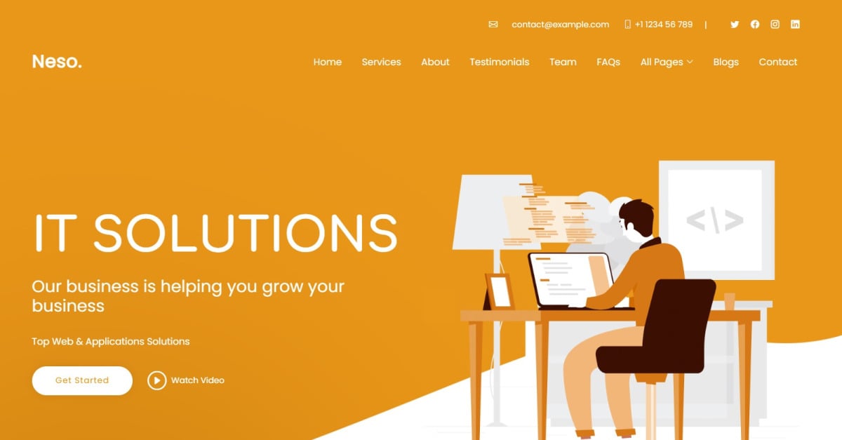 Neso - It Solutions Website Template - TemplateMonster Neso - It Solutions Website Template - TemplateMonster