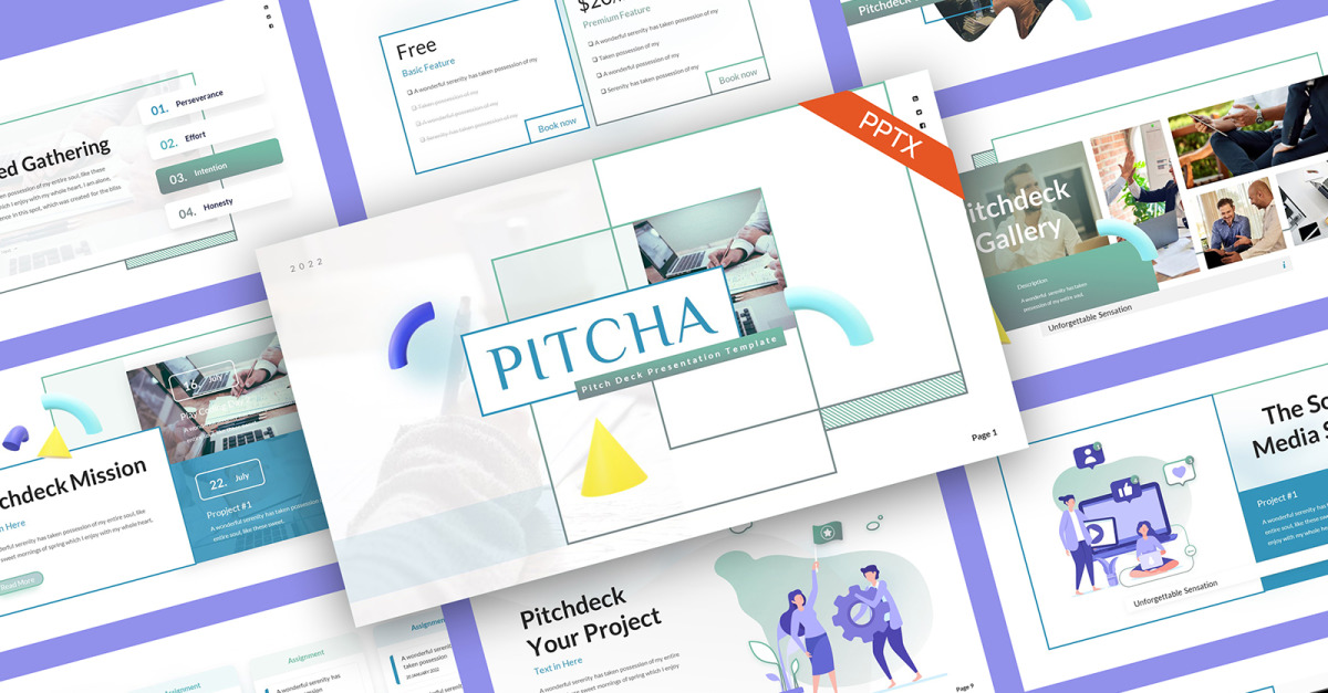 PitchA Pitch Deck PowerPoint Template - TemplateMonster