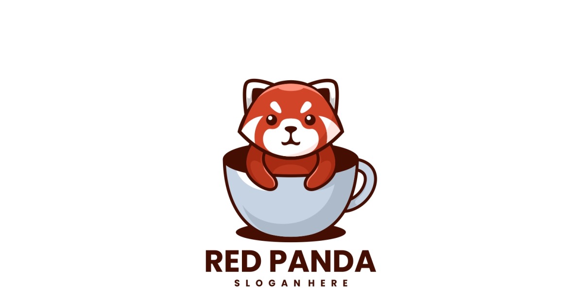 Red Panda Cartoon Logo Style 1 #280299 - TemplateMonster