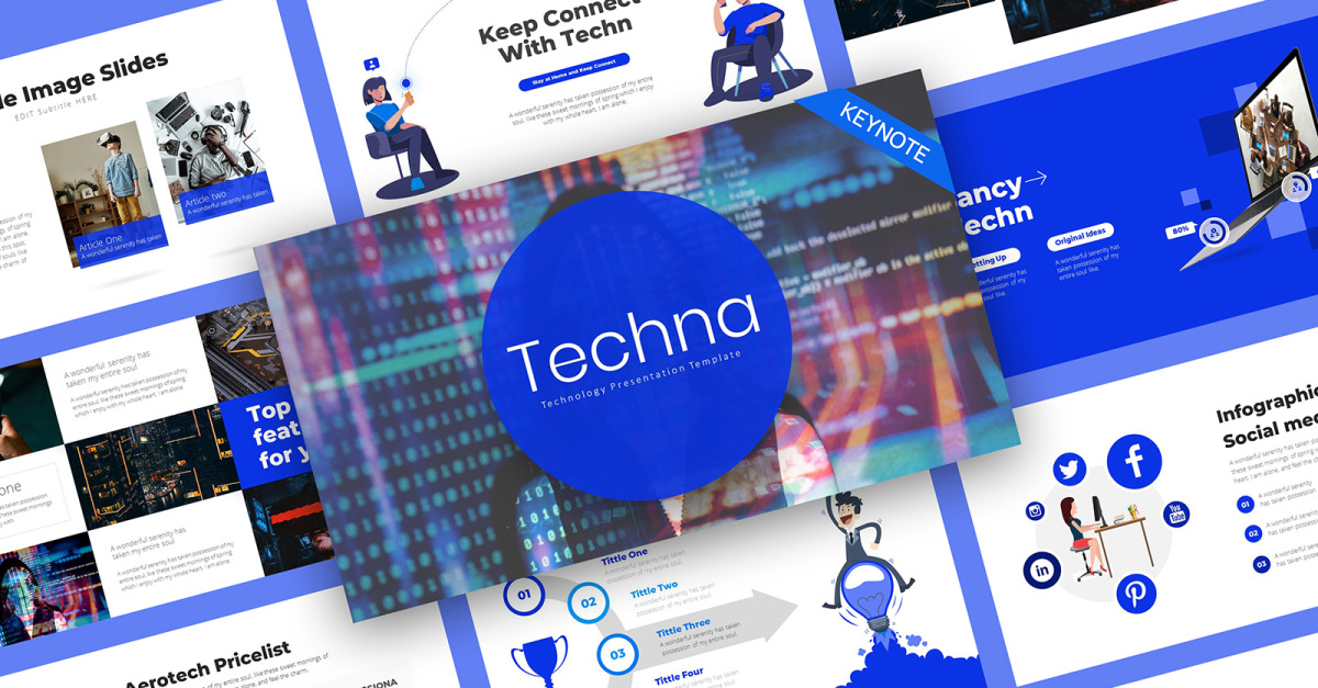 Techna Technology Keynote Template #280240 - TemplateMonster